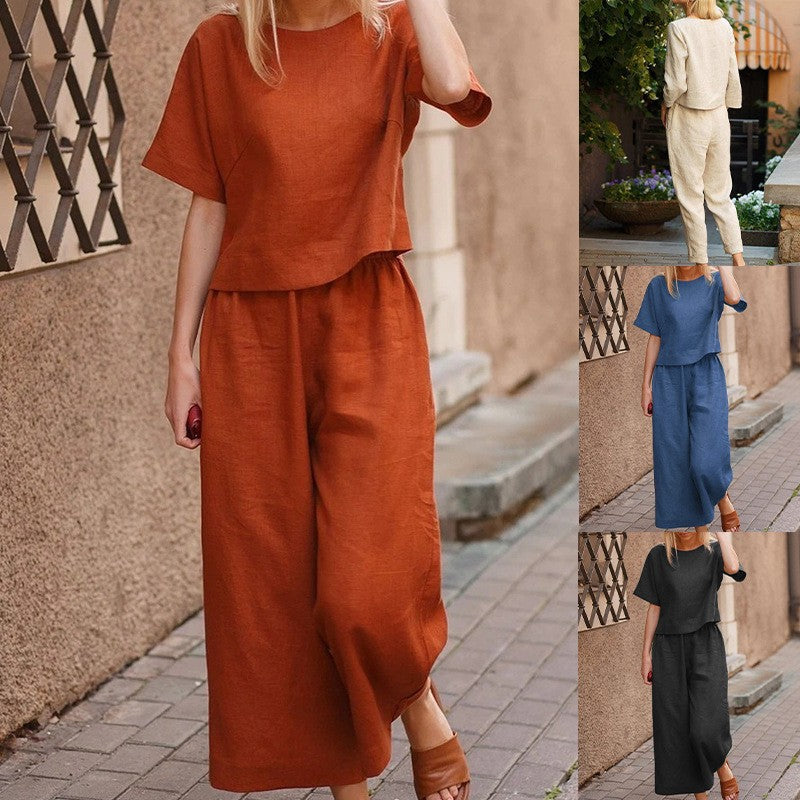 Ensemble deux pièces en coton et lin – forherwish